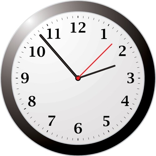 Analog Wall Clock - 4 O'Clock Royalty Free Vector Image