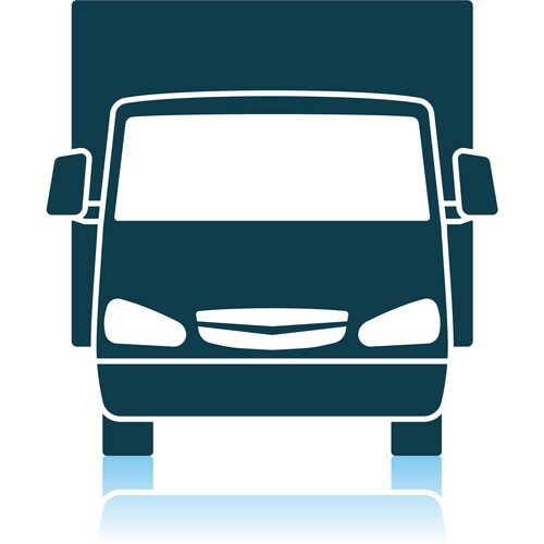 Container ship icon front view Royalty Free Vector Image