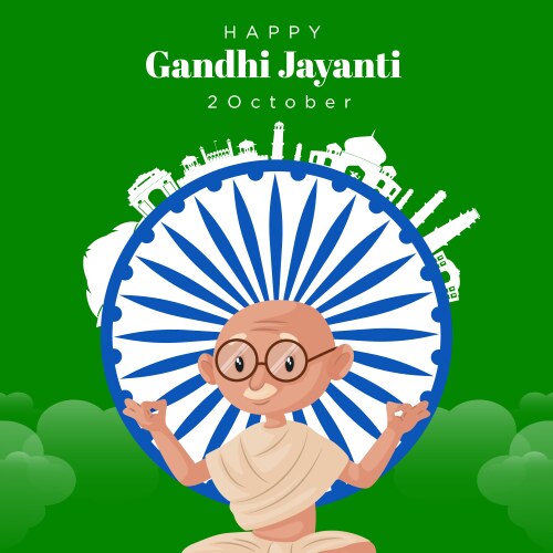 2nd october gandhi jayanti banner design Vector Image
