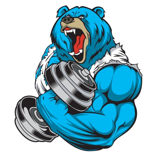 Strong bear Royalty Free Vector Image - VectorStock