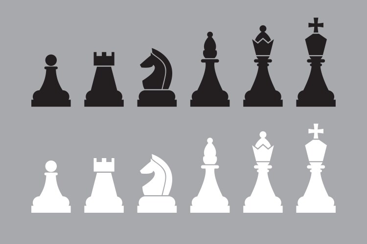 Chess pieces set Royalty Free Vector Image - VectorStock