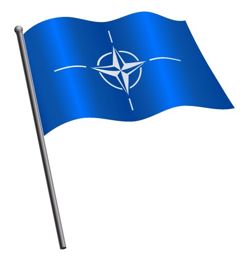 Flag of the nato Royalty Free Vector Image - VectorStock