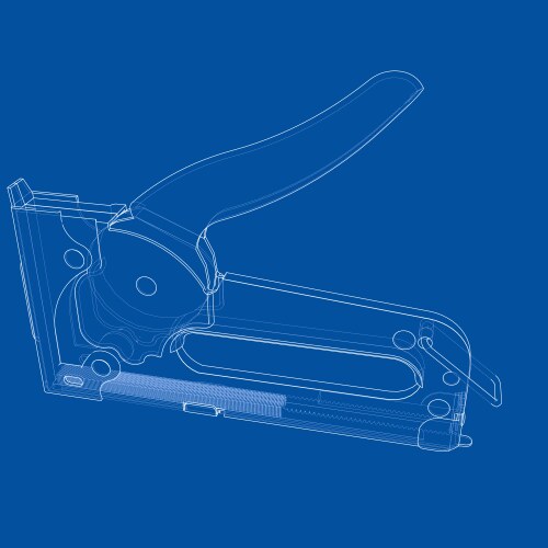 Outline construction stapler Royalty Free Vector Image