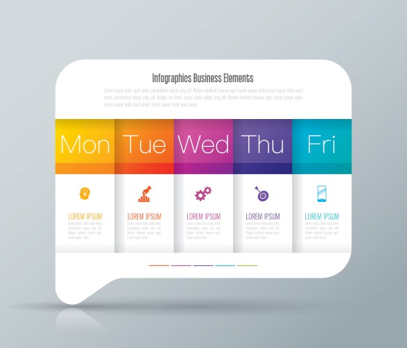 Timeline infographics design with 7 options Vector Image