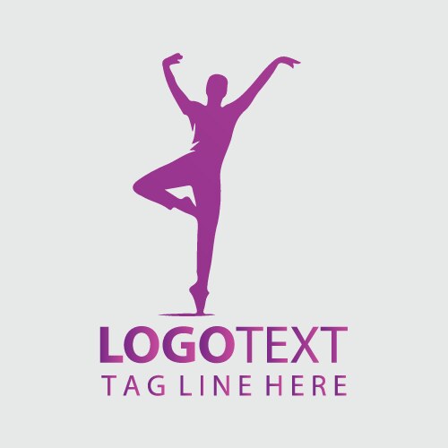 Dancing logo Royalty Free Vector Image - VectorStock