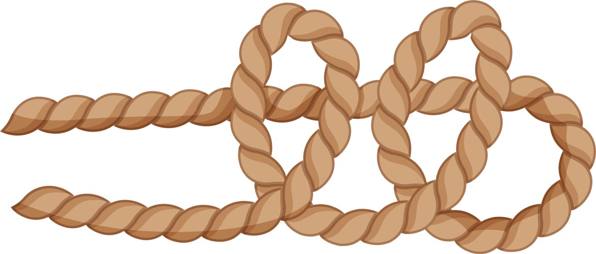 Secure rope knot cartoon Royalty Free Vector Image