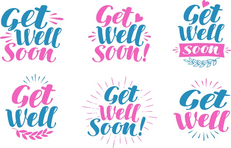 Get well soon card Royalty Free Vector Image - VectorStock