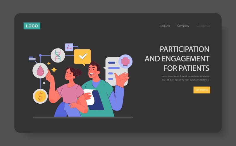 Humanizing healthcare modern physician approach Vector Image