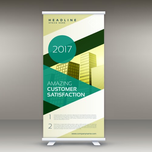 Business roll up standee design banner template Vector Image