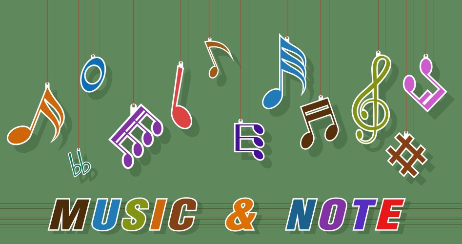 Hanging Music Notes Vector Images (over 240)
