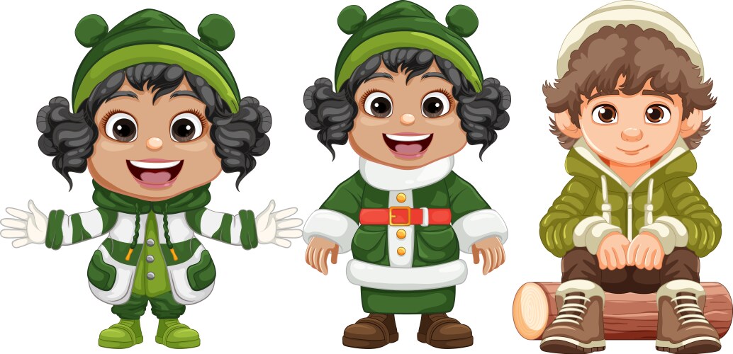 Family Cartoon Three Boys Vector Images (over 400)