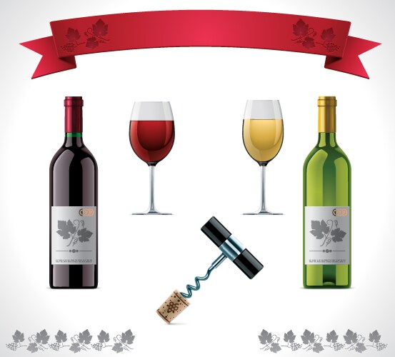 Red wine splash collection Royalty Free Vector Image