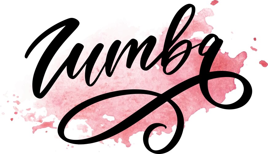 Zumba Dance Lettering Art Royalty Free Vector Image