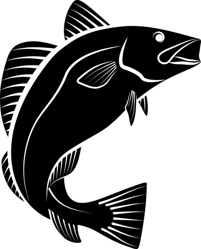 Fish yin yang logo design Royalty Free Vector Image
