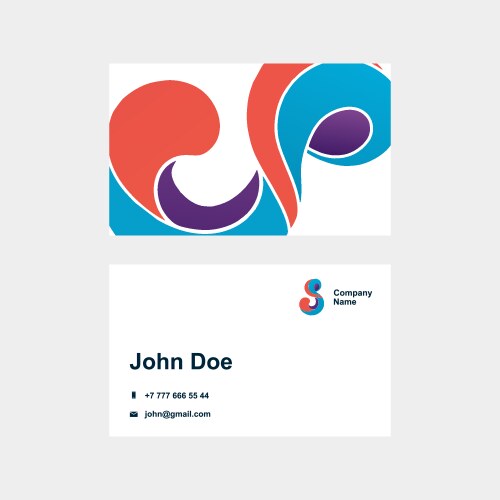 Business card letter Royalty Free Vector Image