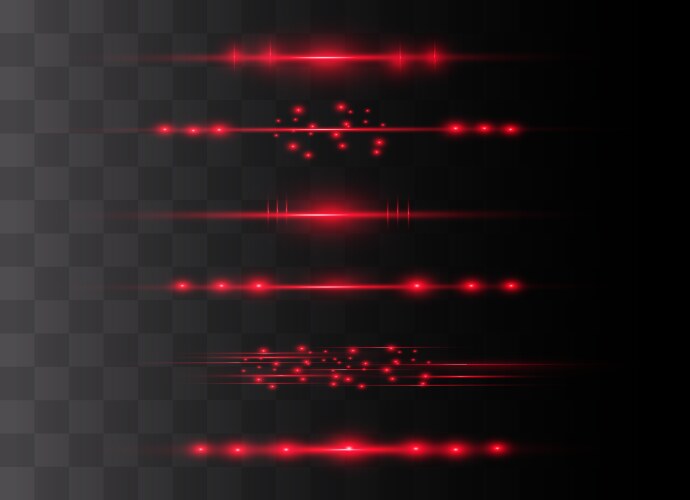 Red scanner lights Royalty Free Vector Image - VectorStock