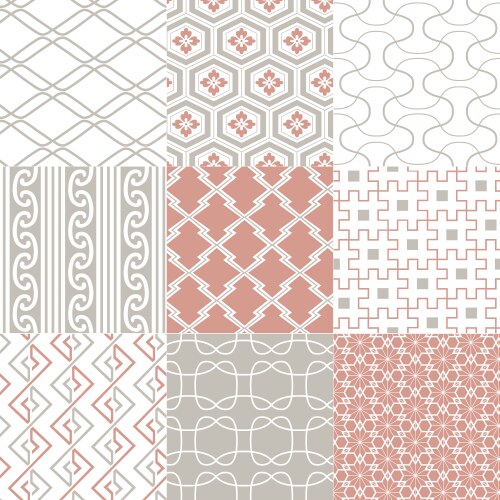 Pattern set Royalty Free Vector Image - VectorStock