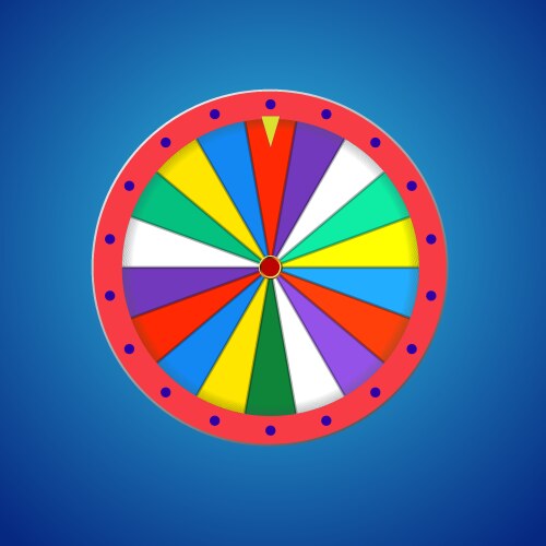 Fortune wheel at backlight realistic Royalty Free Vector