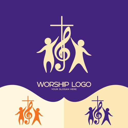 Cross with Music Notes Vector Images (over 700)