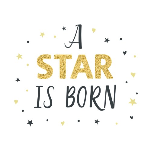 A star is born fashion for kids Royalty Free Vector Image
