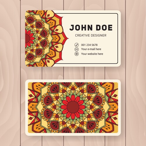 Abstract mesh and polygonal name card template Vector Image