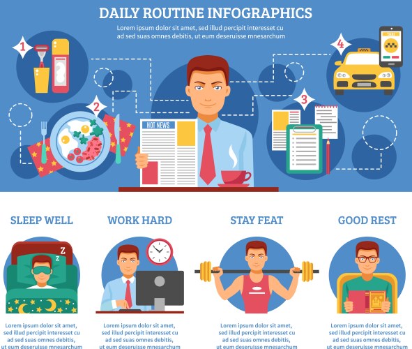 Daily Routine Vector Images (over 12,000)