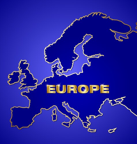 Poster map of the european union with country Vector Image