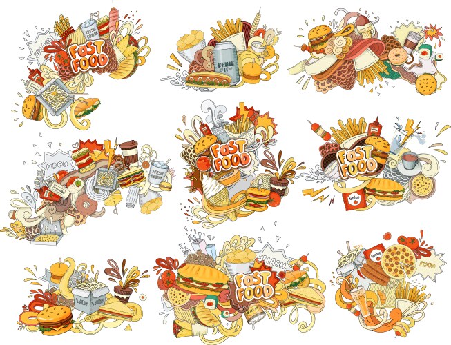 Fast Food Cartoon Vector Images (over 62,000)