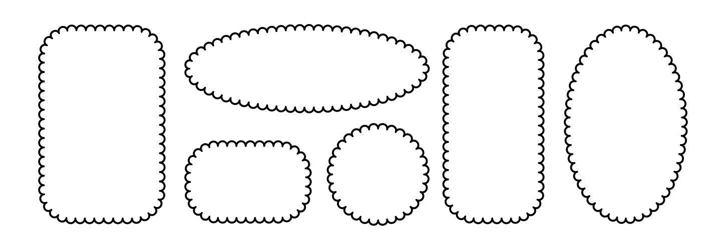 Scalloped Edge Circle Vector Images (over 360)