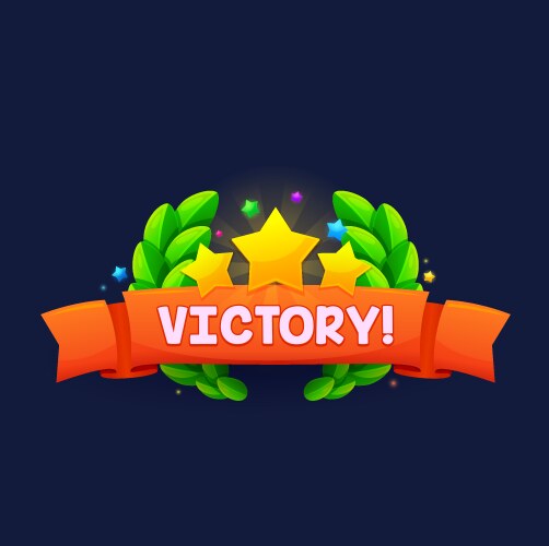 Congratulations game screen golden congrats sign Vector Image