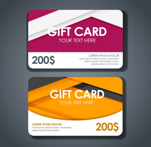 Elegant gift voucher or card template Royalty Free Vector