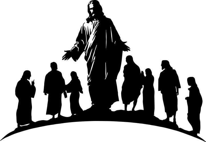Jesus and Crowd Vector Images (over 190)