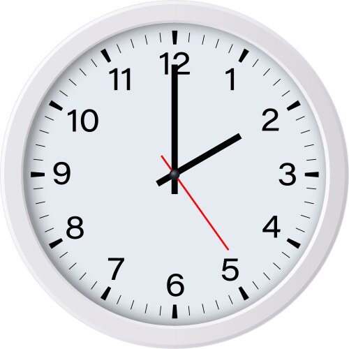 Circle clock face isolated 10 oclock Royalty Free Vector