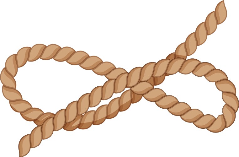 Secure rope knot cartoon Royalty Free Vector Image
