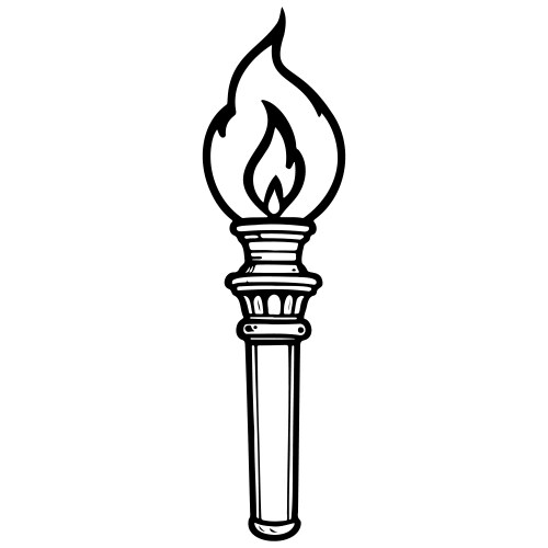 Torch Drawing Vintage Vector Images (over 400)