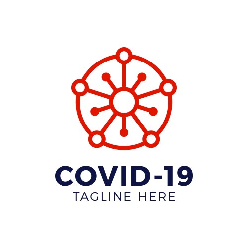 Lung and virus cell concept design covid-19 Vector Image