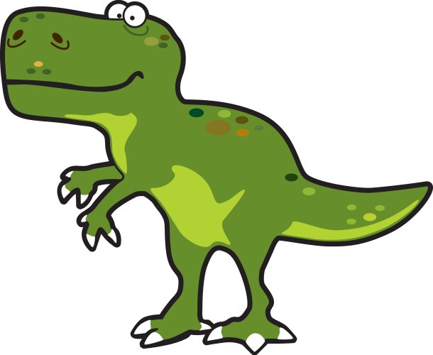 Cute cartoon t rex a walking Royalty Free Vector Image