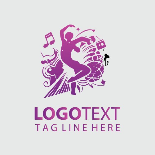Dancing logo Royalty Free Vector Image - VectorStock