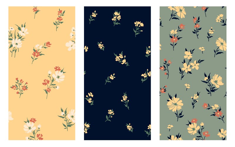 Design of spring print with flowers for textile Vector Image