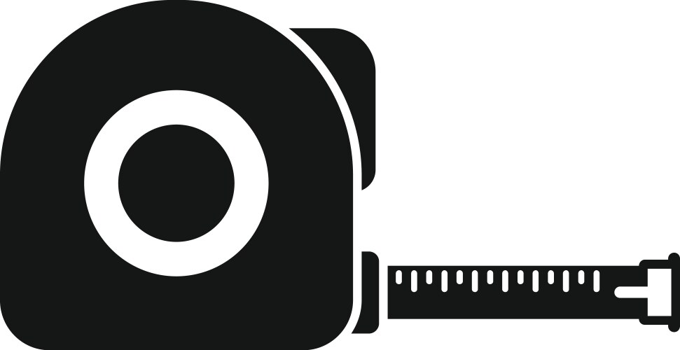 Measuring tape icon showing length and sewing Vector Image