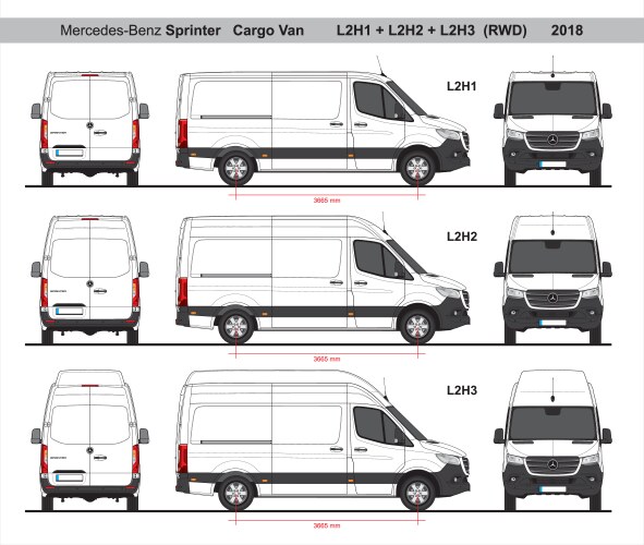 Mercedes Sprinter Template Vector Images (43)