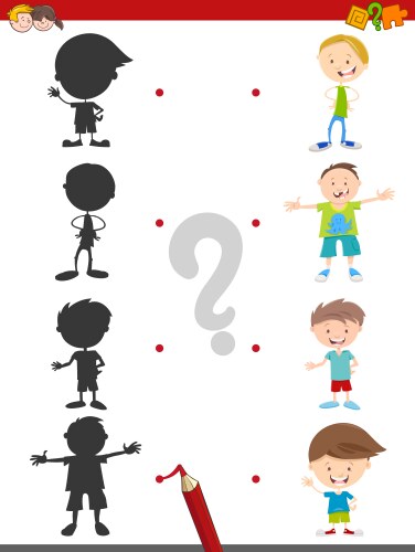 Educational Kids Shadow Vector Images (over 9,600)