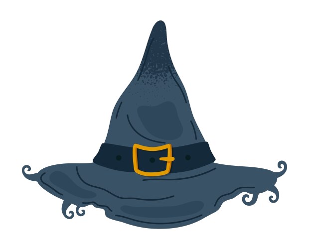 Witch thorn hat halloween pointy wizard Royalty Free Vector