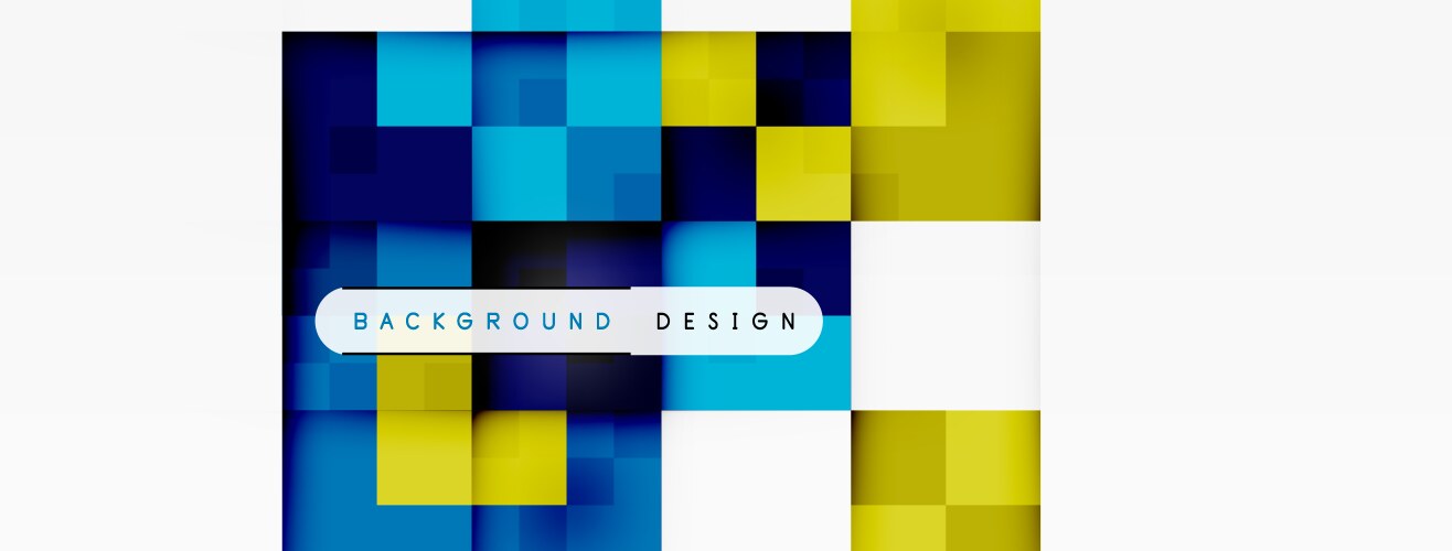 Rectangle with azure and electric blue checkered Vector Image