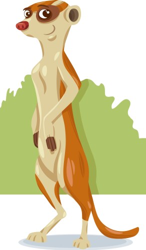 Cute meerkat cartoon Royalty Free Vector Image