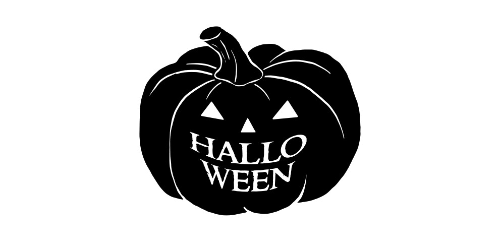 Halloween black and white isolated Royalty Free Vector Image