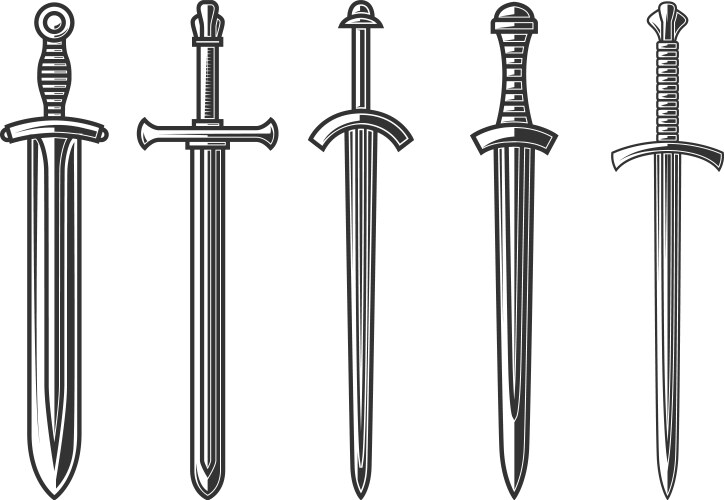 Fantasy swords Royalty Free Vector Image - VectorStock
