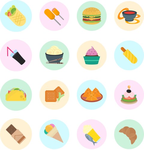 Fast food isometric 3d icons set Royalty Free Vector Image