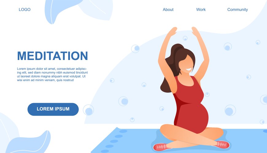 Meditation and getting harmony concept relaxed Vector Image