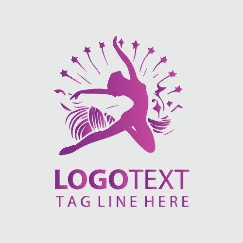 Dancing logo Royalty Free Vector Image - VectorStock